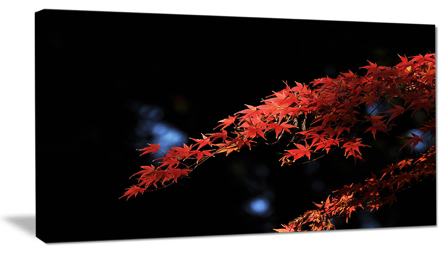 Fall Foliage of Maple Leaves, Abstract Canvas Art Print, 32"x16"x1 ...