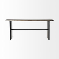 Ledger II Medium Brown Live-Edge Solid Wood Console Table ...
