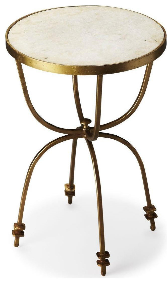 Butler Specialty Marble Round Side Table - Traditional - Side Tables ...