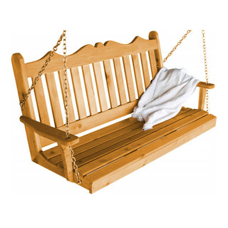Cedar Royal English Porch Swing, 6 Foot - Transitional - Porch Swings ...