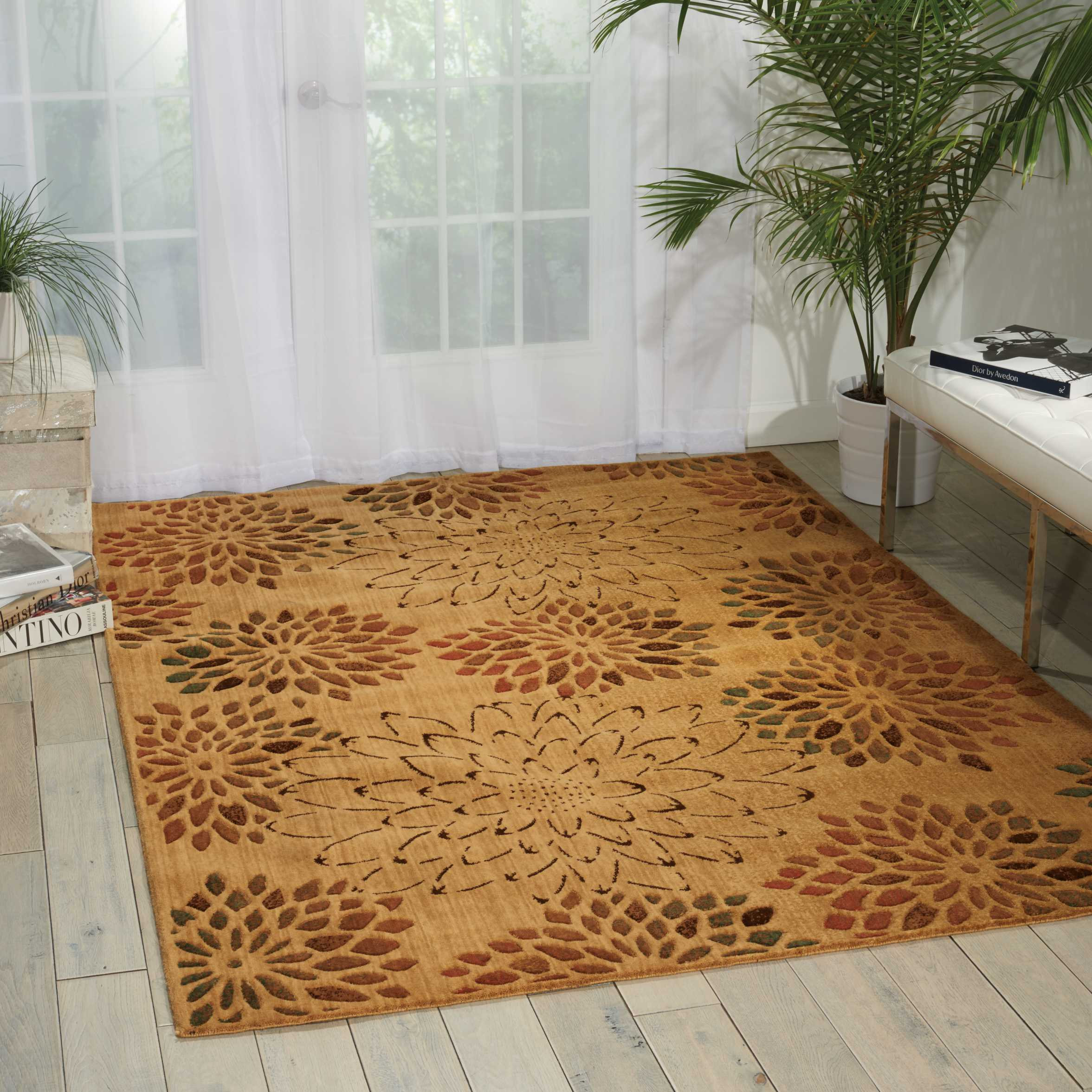 Nourison Radiant Impression Beige Area Rug, 9'6"x13'6" - Contemporary ...