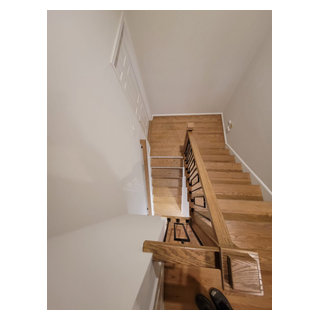 Window balusters with Wood Rail - Contemporary - Staircase - New York ...