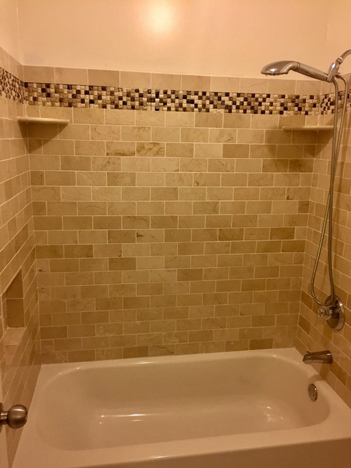 Decorative Trim with raised and texture on shower wall; how to grout?