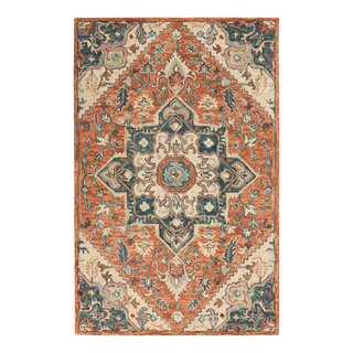 Nourison Bahari BAH02 Area Rug, Rust, 5' x 7' - Mediterranean - Area ...