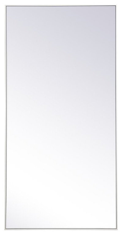 Elegant MR43672WH Metal Frame Rectangle Mirror 36"X72", White ...