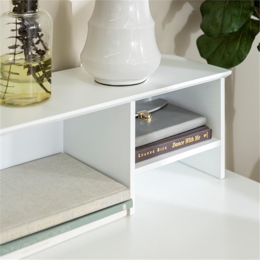 Bowery Hill Solid Wood Deluxe Computer Desk with Detachable Hutch in ...