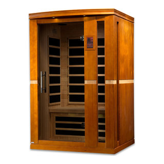 Dynamic "Vittoria" 2-Person Low Emf Far Infrared Sauna, Honey Dark Stain - Saunas - by ...