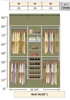 36" Deep x 68" Wide Reach-in Closet Layout--Help!