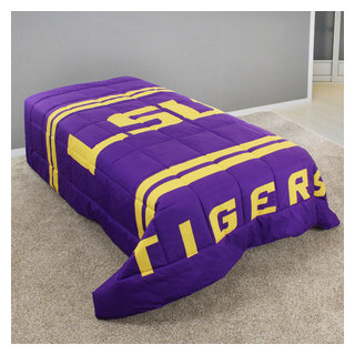 LSU Tigers Reversible Big Logo Soft and Colorful Comforter, Full ...