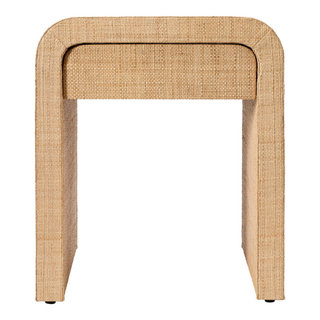 Montecito 1-Drawer Raffia Side Table - Tropical - Side Tables And End ...