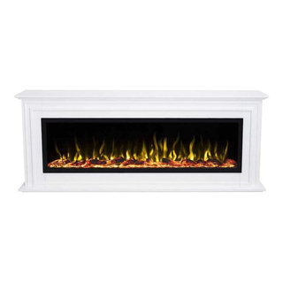 Touchstone Sideline Elite 50" Electric Fireplace With White Mantel ...
