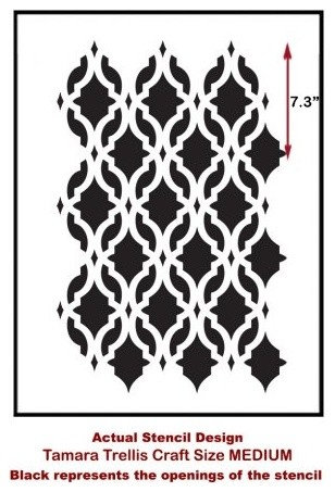 Tamara Trellis Craft Stencil, Reusable Stencils For DIY Home Decor ...