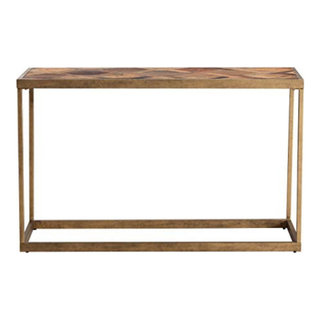 Dorville Reclaimed Wood Patchwork Console Table - Contemporary - Console Tables - by VirVentures ...