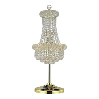 Elegant 1800 Primo 6 Light 12" Spectra Table Lamp, Gold/Clear ...