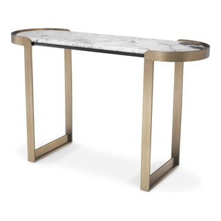White Marble Console Table, Eichholtz Fabio - Contemporary - Console ...
