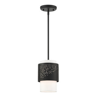 Noria 1 Light Pendant, Black - Transitional - Pendant Lighting - by ...