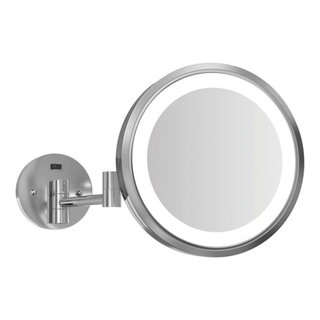 Blush Lighted Makeup Mirror, LED, Clear, Brushed Stainless Steel - Wall ...