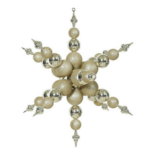 Vickerman N115238 39" Champagne Shiny and Glitter Radical Snowflake ...