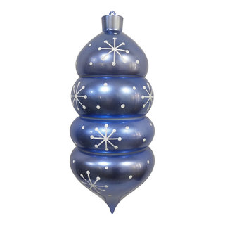 Vickerman Mc180129 21.5" Periwinkle Droplet White Snowflake Christmas ...