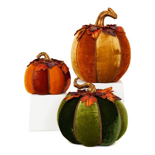 Katherine's Collection 2022 Harvest Paper Mache Pumpkins Figurine, Set ...