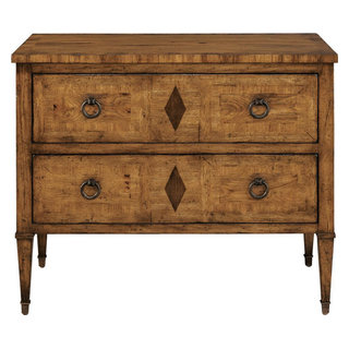 Italian Knotty Pecan Chest with Walnut Accents - Rustic - Accent Chests ...