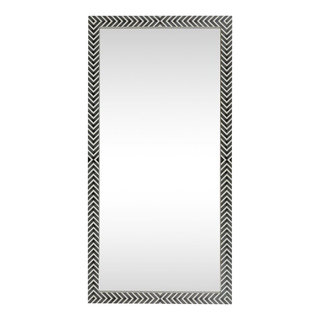 Elegant Decor Oullette 72x36" Rectangular Modern MDF Glass Mirror in ...