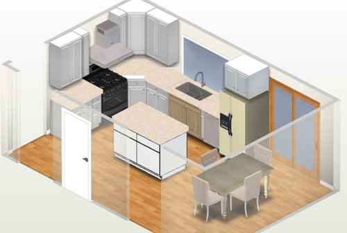 Kitchen layout - placement of fridge