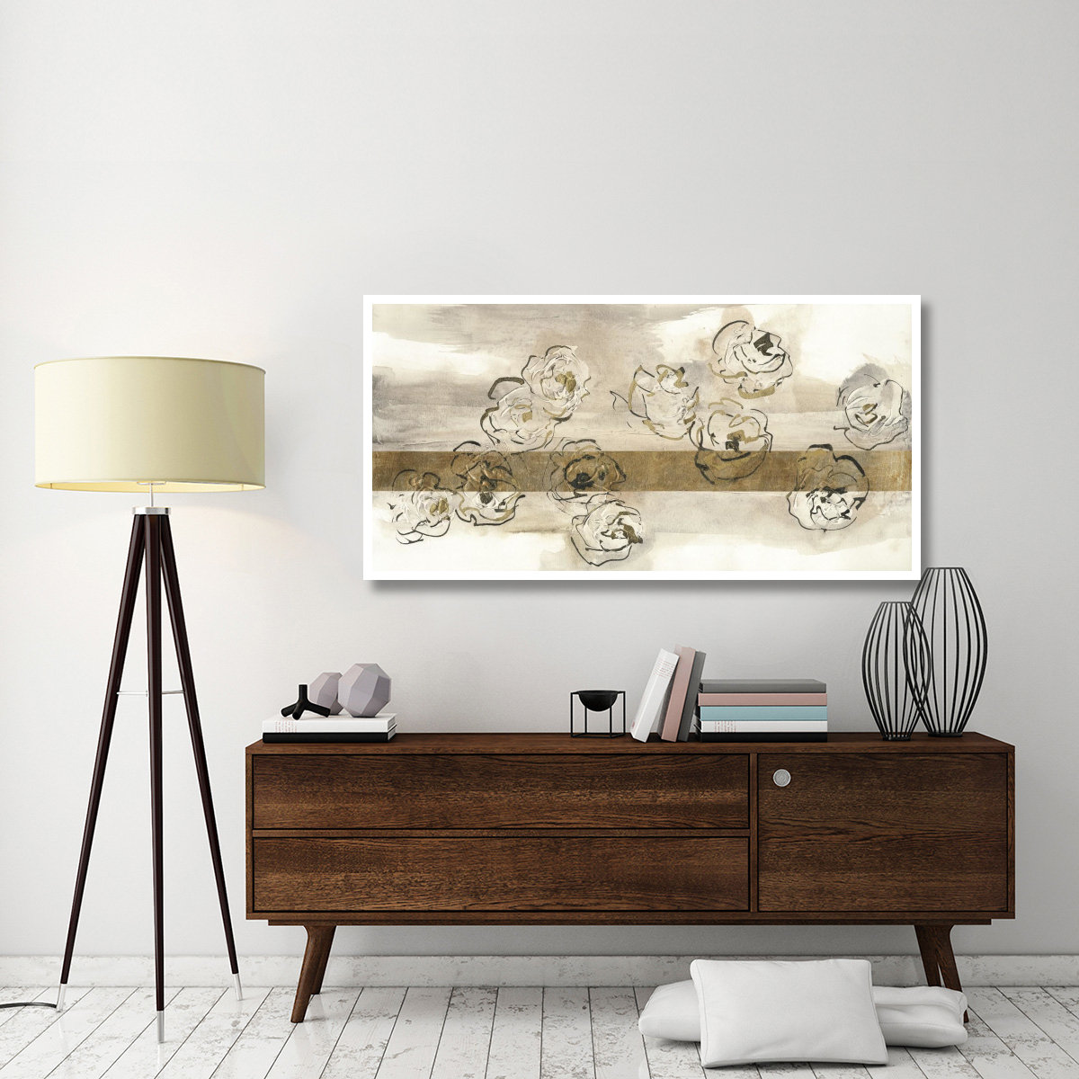 "Dusted Gold Panel III" Digital Paper Print by Chris Paschke, 26"x14 ...