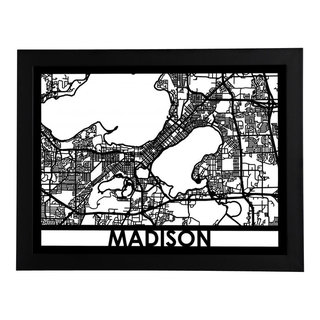 Madison Street Map - Contemporary - Prints And Posters - by Cut Maps ...