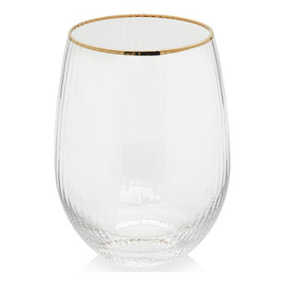 Optic Stemless All Purpose Glasses, Set of 6 - Contemporary - Liquor ...