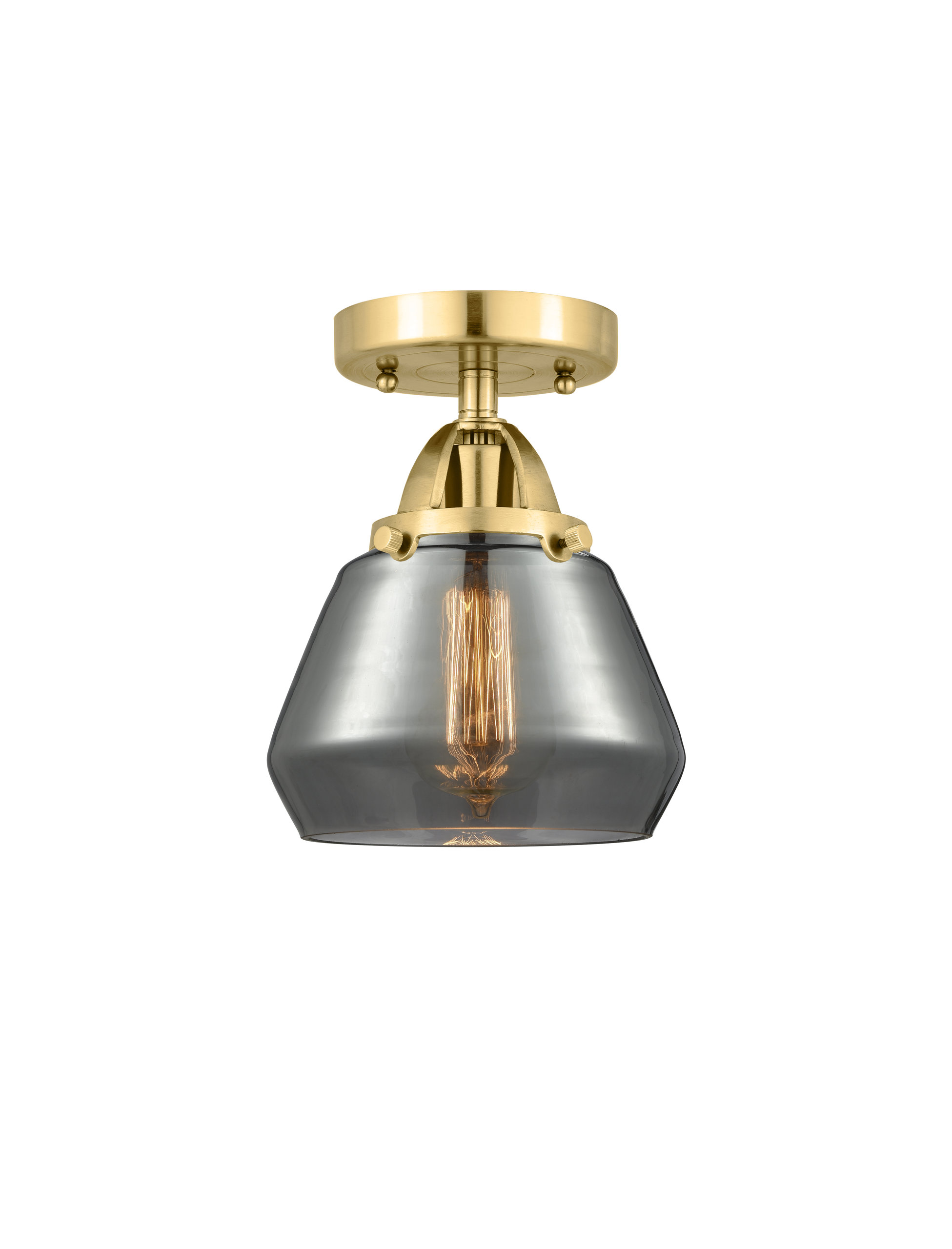 Innovations 288-1C-SG-G173-LED Fulton 1 Light Semi-Flush Mount, Satin ...