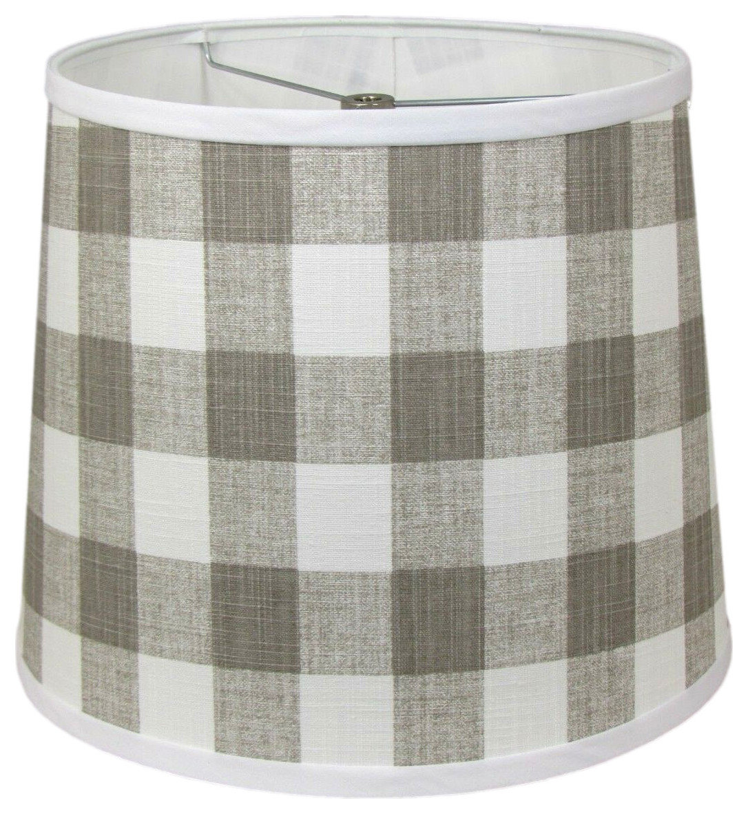 Gray and white Buffalo Plaid Lamp Shade, 12" - Farmhouse - Lamp Shades ...