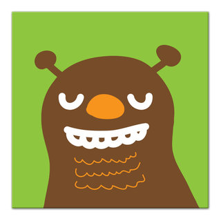 Brown Monster Wall Art, 24x24 - Contemporary - Prints And Posters - by ...