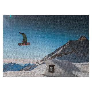 Snowboarding Mid Jump Area Rug, 5'0"x7'0" - Contemporary - Novelty Rugs ...