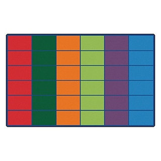 Carpets for Kids 4025 Colorful Rows Seating Rug, 6'x9' - Contemporary ...