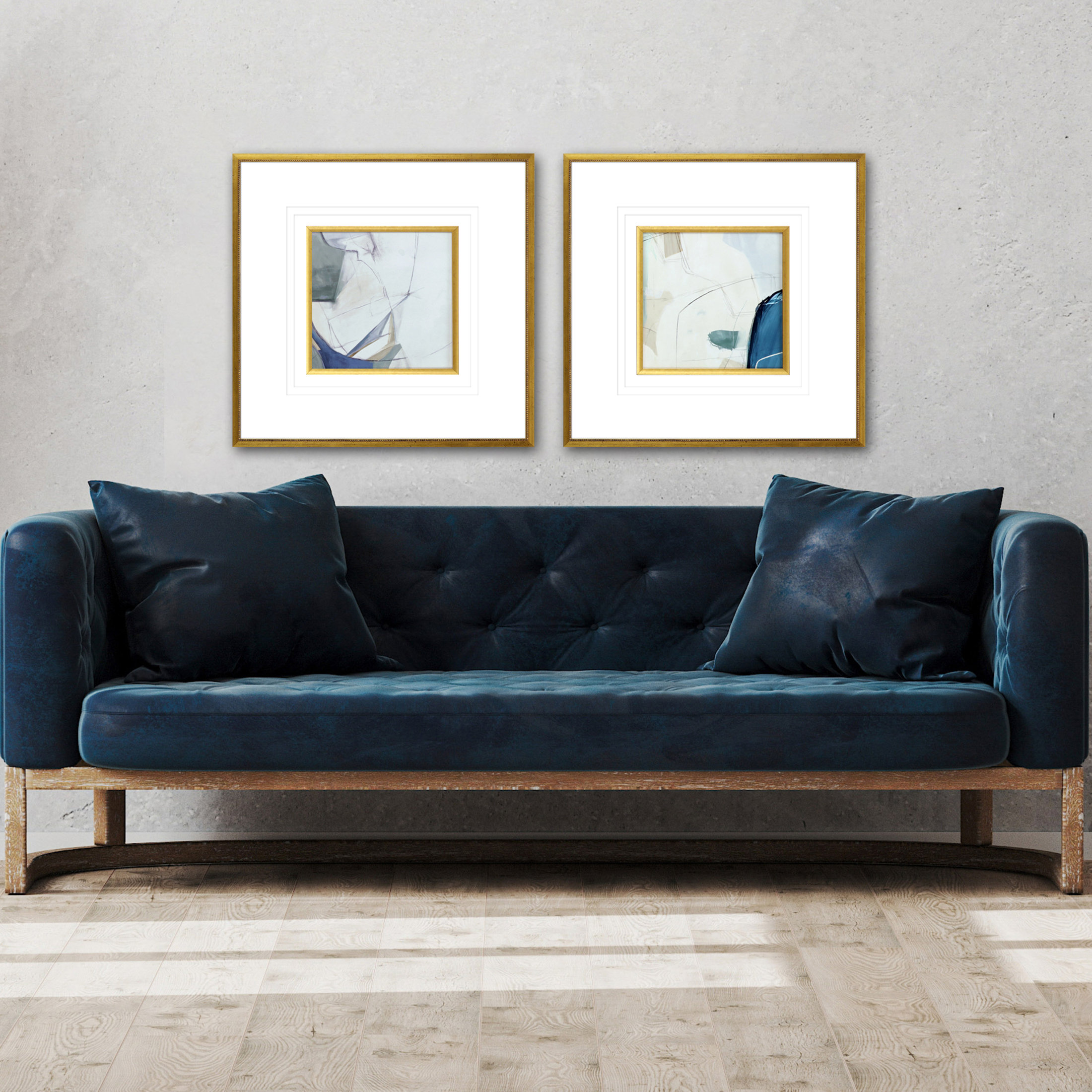 Merging Artwork, 2-Piece Set - Contemporary - Prints And Posters - by ...