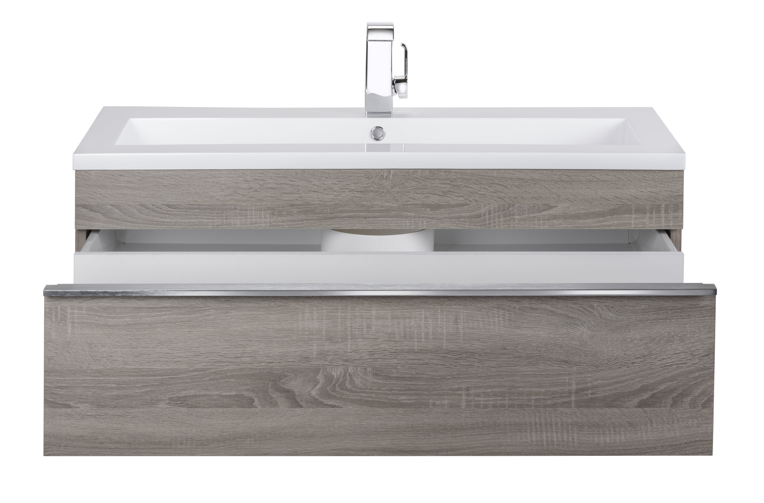 Trough Collection 42" Wall Mount Modern Bathroom Vanity, 42 ...