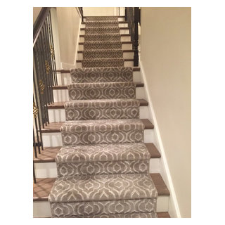 Custom stairway carpet runner - Contemporary - Staircase - Chicago - by ...