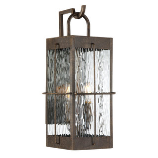 Ward 2-Light Outdoor Lantern, Gilded Bronze - Transitional - Outdoor ...