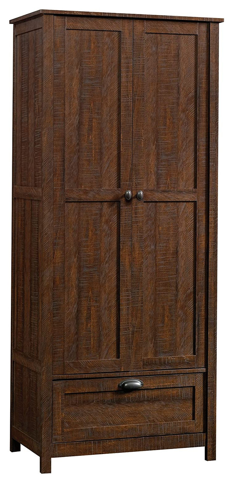 Traditional Pantry Cabinet, Drawer & 2 Doors With Inner Shelves, Rustic ...