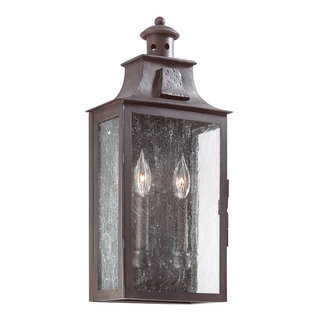Newton BCD9008OBZ 2 Light Outdoor Medium Wall Pocket Lantern in Old Bronze - Rustic - Outdoor ...