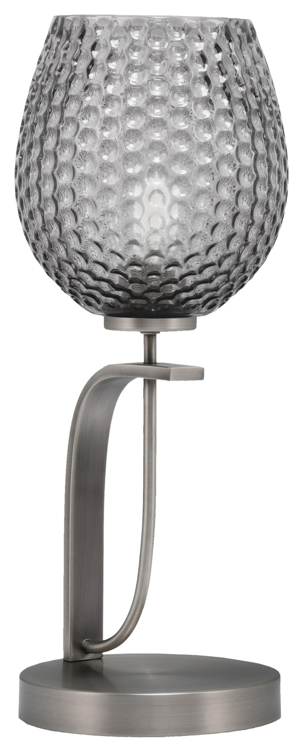 Cavella Accent Lamp In Graphite Finish, 7.5" Smoke Textured Glass ...