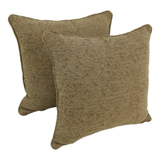 18" Double-Corded Jacquard Chenille Square Throw Pillows, Set of 2 ...