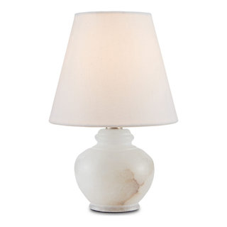 Piccolo 1-Light Table Lamp in Natural with Alabaster, 6.000 ...