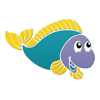 Fun Fish 3 Ceramic Swimming Pool Mosaic, 24"x16" - Beach Style - Accent ...