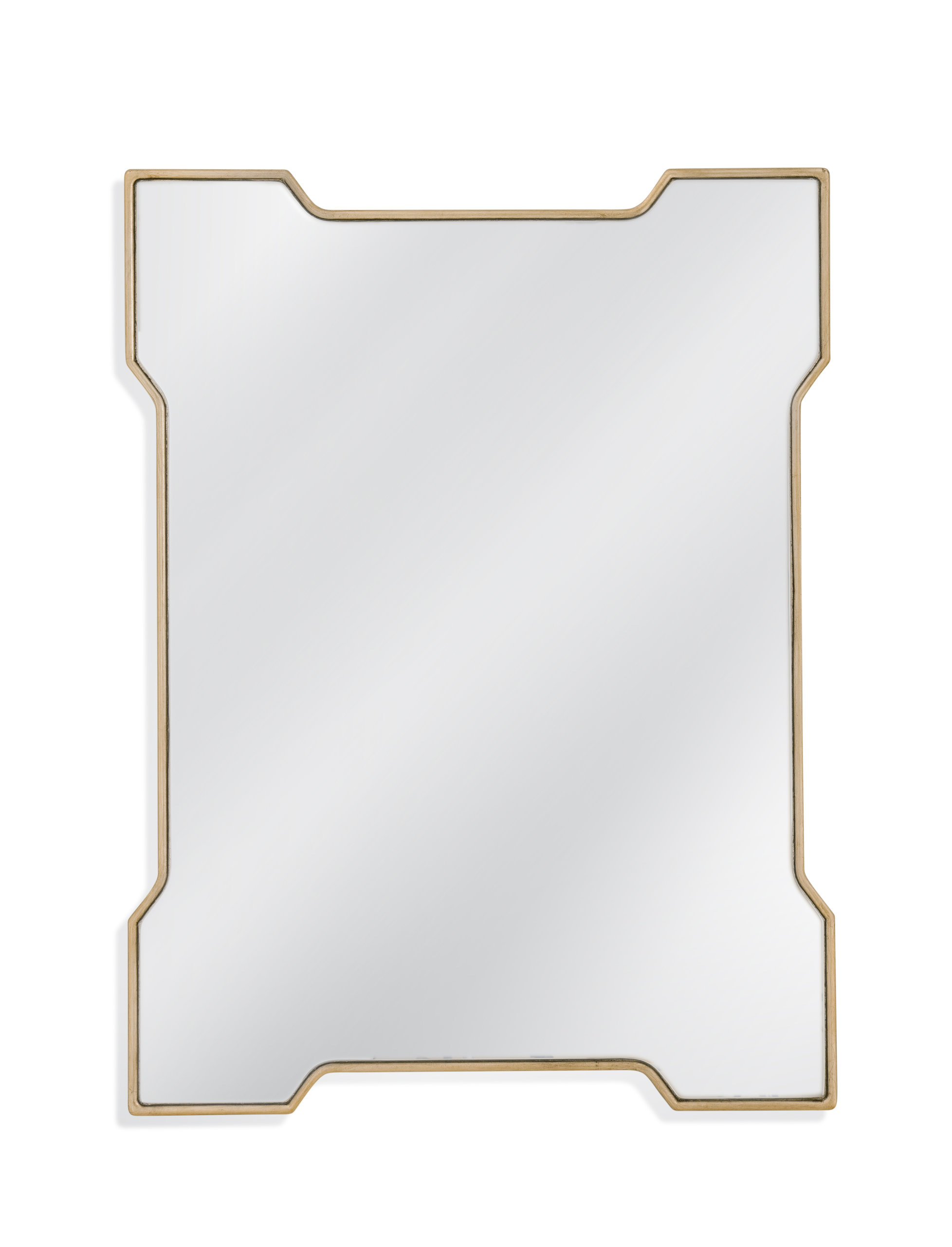 Trident MDF Gold Vertical Wall Mirror, W 1 x D 48 x H 48 - Contemporary ...