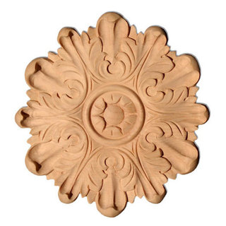 Atlanta Wood Rosette, Extra Large - Traditional - Onlays And Appliques ...