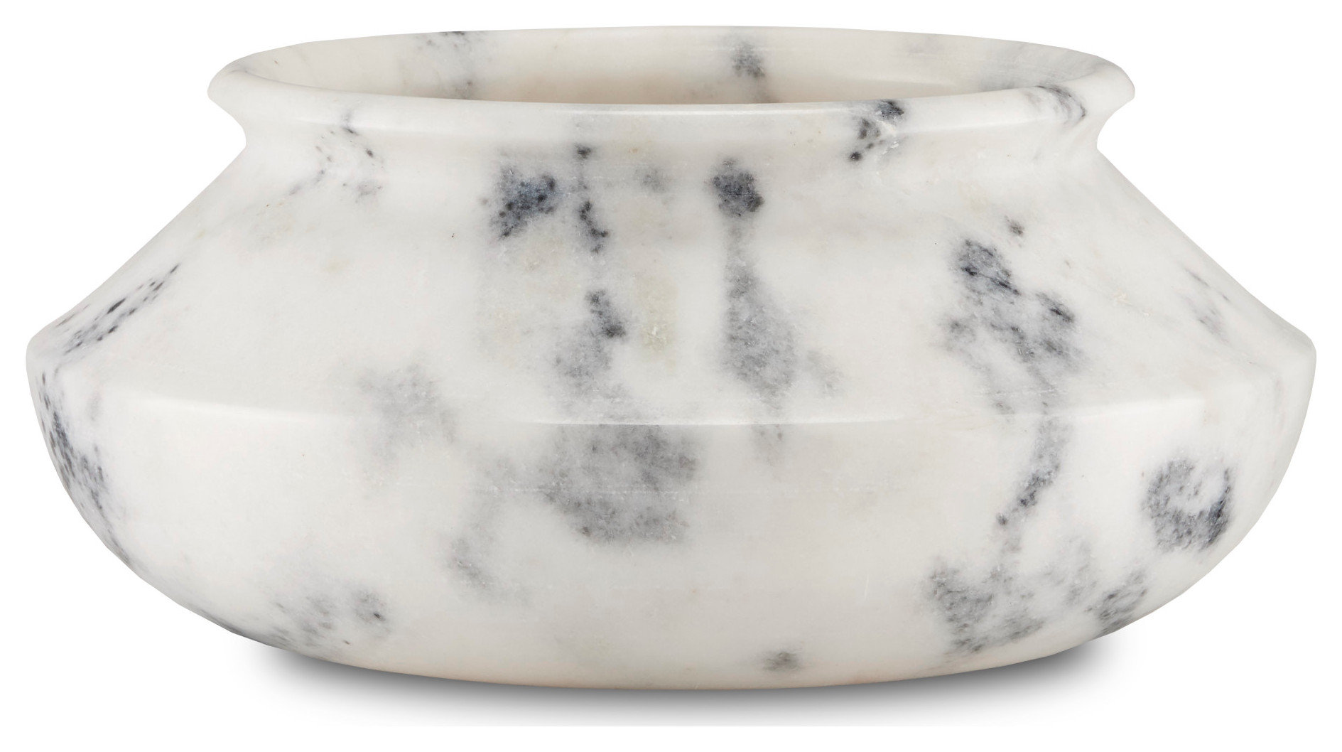 Punto Large White Marble Bowl - Transitional - Decorative Bowls - by ...