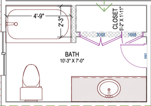 7 x 10 bathroom remodel