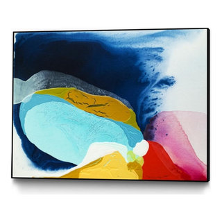 Giant Art Canvas 24x18 Maya IV Framed in Yellow - Contemporary - Prints ...